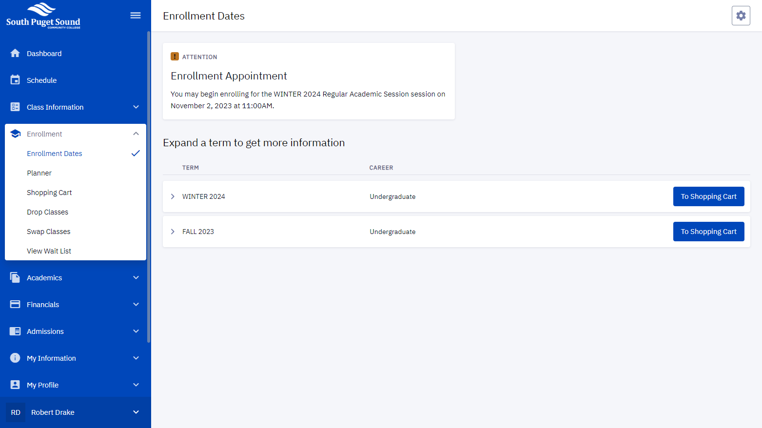 Check my Enrollment Date | SPSCC Support